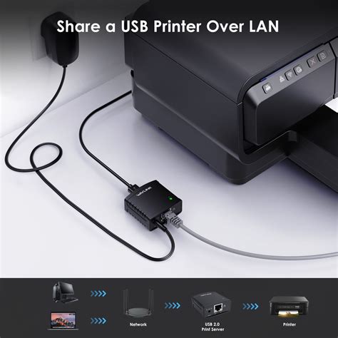 Wavlink Usb 20 Port Lpr Printer Server Mft With 10100mbps Ethernet