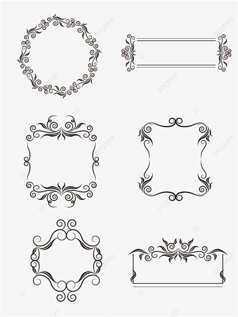 Material Pattern Vector Hd Png Images Fashion Pattern Border Vector Material European Pattern