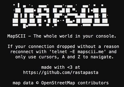 Access Maps From The Command Line Rendered In Ascii With Mapscii