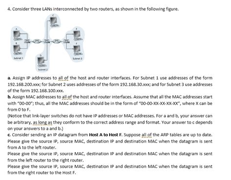 4 Consider Three LANs Interconnected By Two Routers Chegg Com