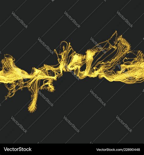 Array With Dynamic Particles D Technology Style Vector Image