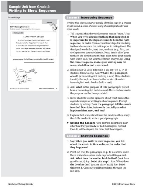 Grade 2 Writing Sample For Sp Pdf