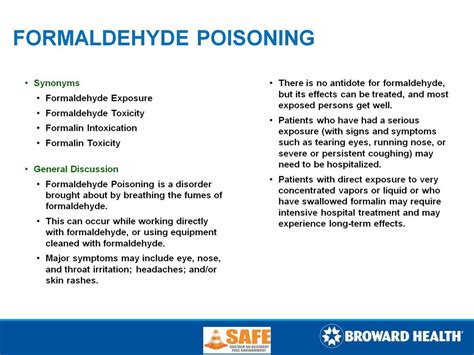 Formaldehyde Poisoning