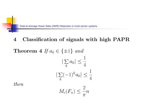 Ppt Peak To Average Power Ratio Papr Reduction In Multi Carrier Communication Systems