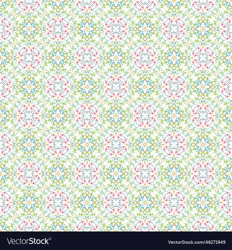 Abstract Tiles Seamless Pattern Cloth Design Vector Image