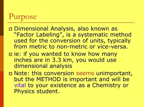 Ppt Dimensional Analysis Powerpoint Presentation Free Download Id