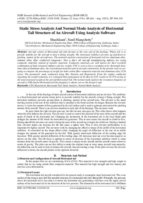 Pdf Static Stress Analysis And Normal Mode Analysis Of Horizontal