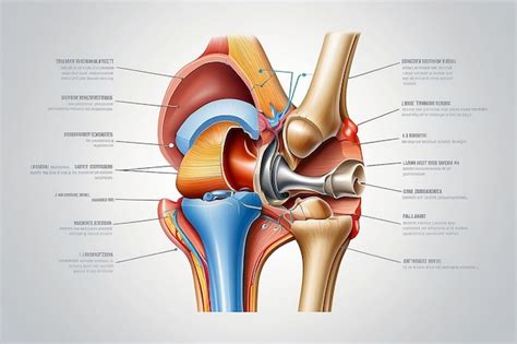 Anatomy Of The Knee Joint Cross Section Premium Ai Generated Image