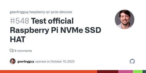 test official raspberry pi nvme ssd hat · issue 548 · geerlingguy