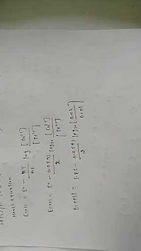 Section A1 Calculate The Emf Of The Following Cell Reaction Fe S ∣∣ Fe