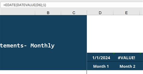 Edate Function Not Working Rexcel