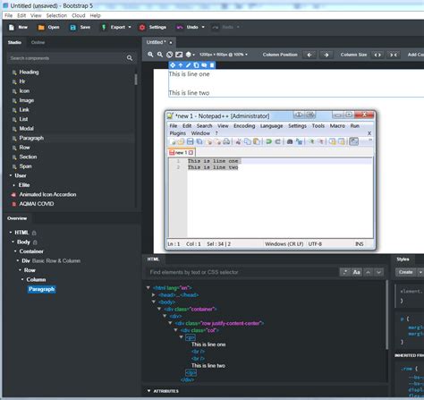 BSS Adding Breaks Everywhere Bug Reports Bootstrap Studio Forum