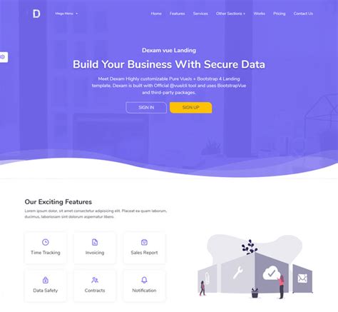 Dexam Pure Vuejs Html Bootstrap 4 Template For Sass Startup