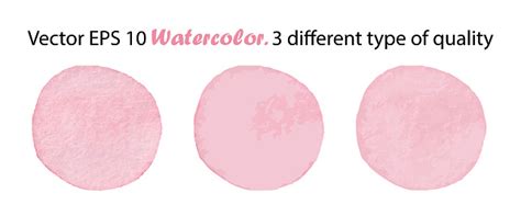 벡터 수채화 브러쉬 스트로크 스플래시 서클 핑크 가리 컬러 핸드메이드 디자인 요소 3가지 종류의 품질로 손으로 그린 수채화 도트