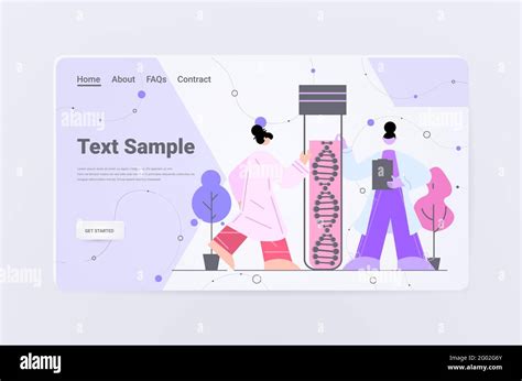 Scientists Working With DNA Researchers Making Experiment In Lab DNA Testing Genetic Diagnosis
