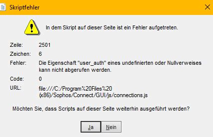 Getting Script Error When Trying To Connect To SSL Remote Through Sophos Connect Discussions