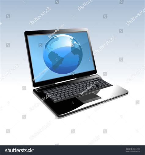 laptop computer internet icon stock vector illustration 28184569