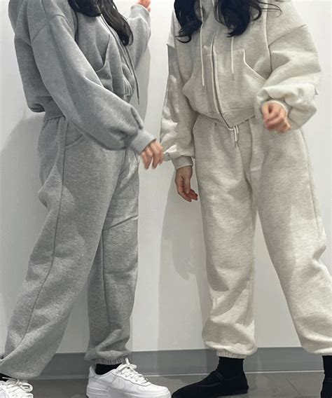 당일 기모 후드집업 조거팬츠 트레이닝 세트 에이블리