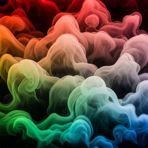 Color Flow In A Smoke Inspired Abstract Design With Vivid Gradients Stock Illustration