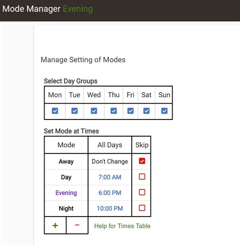 New Modes App Not Switching Modes Get Help Hubitat