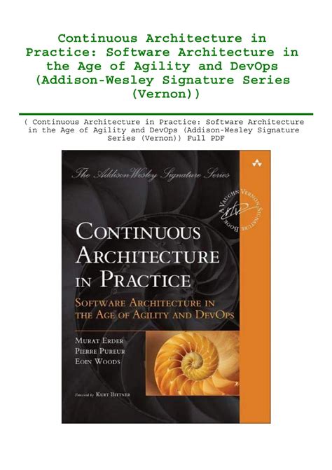 Book Continuous Architecture In Practice Software Architecture In