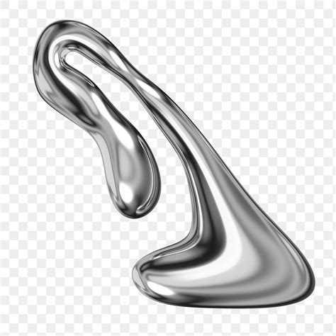 Abstract 3d Liquid Metal Shape