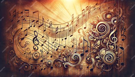 Premium Photo Vintage Musical Notes