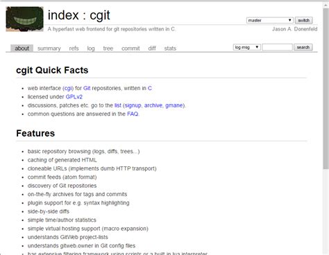 CGIT Web Viewer For Git Using Docker Alpine Lighttpd Pithy Notes