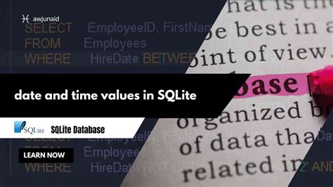 Date And Time Values In Sqlite Abdul Wahab Junaid