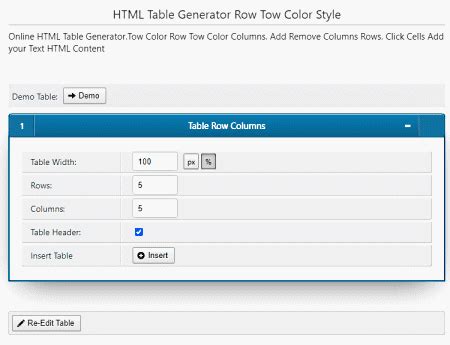 Best Free Online HTML Table Generator Websites