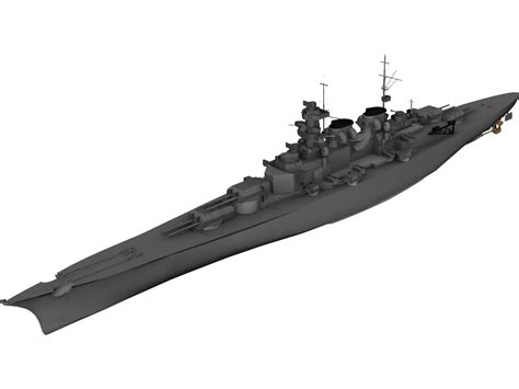 H Class Battleship 3d Model By Wyrmshadow 3dcadbrowser