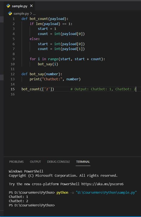 Solved Task Chatbot Count Command 12 Marks Implement The Behaviour Course Hero