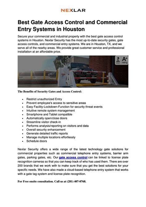 Ppt Best Gate Access Control And Commercial Entry Systems In Houston