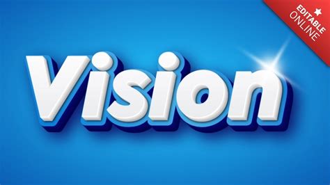 Vision Clean 3d Text Effect Generator