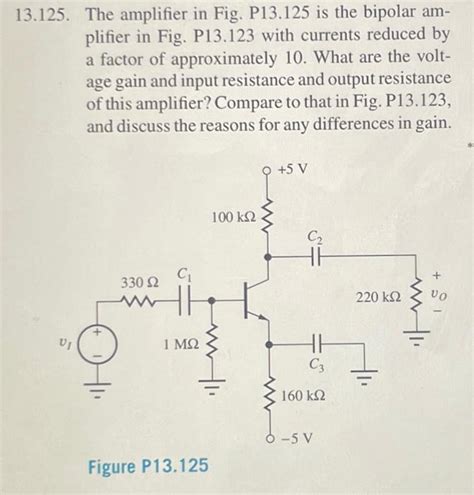 13 125 the amplifier in fig p13 125 is the bipolar