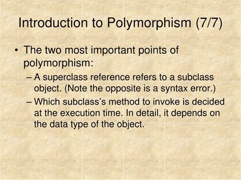Ppt Cop 3003 Object Oriented Programming Polymorphism Powerpoint