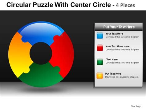 Circular Puzzle With 4 Powerpoint Presentation Slides Db Powerpoint