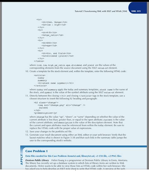 Solved Tutorial 05 Review Assignment Page Xml 313