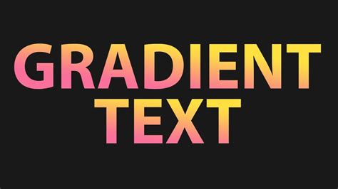 Как сделать градиент для текста на чистом Css