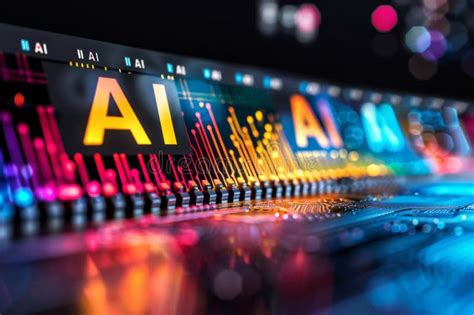 Colorful Ai Data Visualization On Digital Screen Futuristic Technology Vibrant Graphs Modern