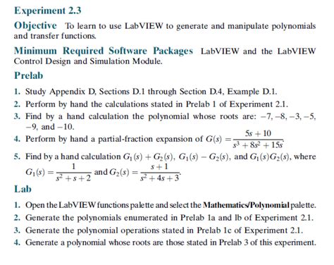 Solved Experiment 23 Objective To Learn To Use Labview To
