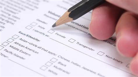 Filling Out The Gender Selection Item In The Form Transgender Checkbox