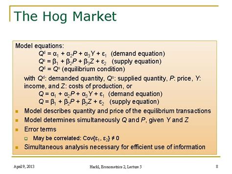 Econometrics 2 Lecture 5 Multiequation Models Contents N
