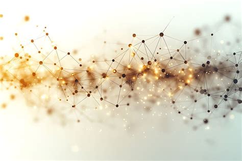 Abstract Network Connection Structure With Glowing Nodes And Lines