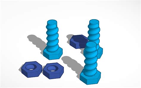 3d Design Nut And Bolt Tinkercad