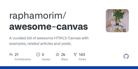 GitHub Raphamorim Awesome Canvas A Curated List Of Awesome HTML Canvas With Examples