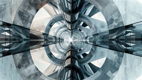 A Symmetrical Arrangement Of Abstract Shapes Creating A Mesmerizing