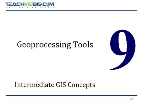 Geoprocessing Tools Intermediate GIS Concepts