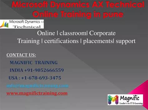 Ppt Microsoft Dynamics Ax Technical Online Training In Pune