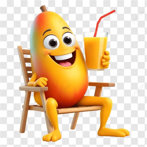 의자에 앉아 있는 만화 망고 투명하고 귀여운 망고 이미지 3차원 망고 Png 일러스트 및 이미지 에 대한 무료 다운로드 Pngtree